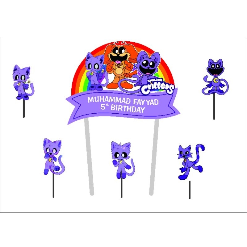 Jual Topper Cake Smiling Critters PAKE NAMA | Shopee Indonesia