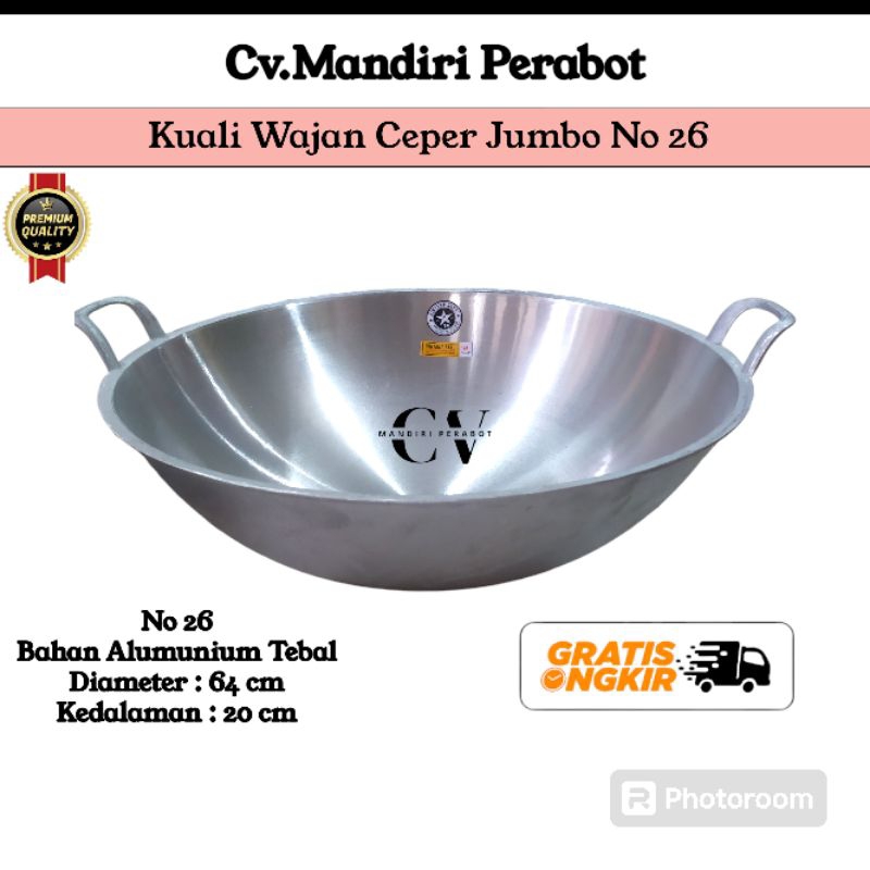 Jual Katel wajan ceper Jumbo No 26 Kualitas Super Tebal Diameter 64 cm ...