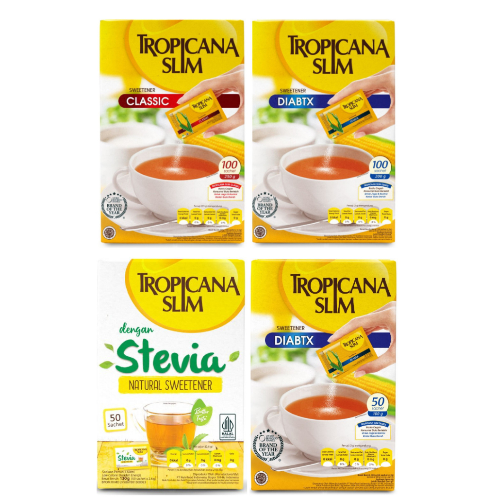 Jual Tropicana Slim Sweetener Diabtx / Classic Refil / Classic / Stevia ...