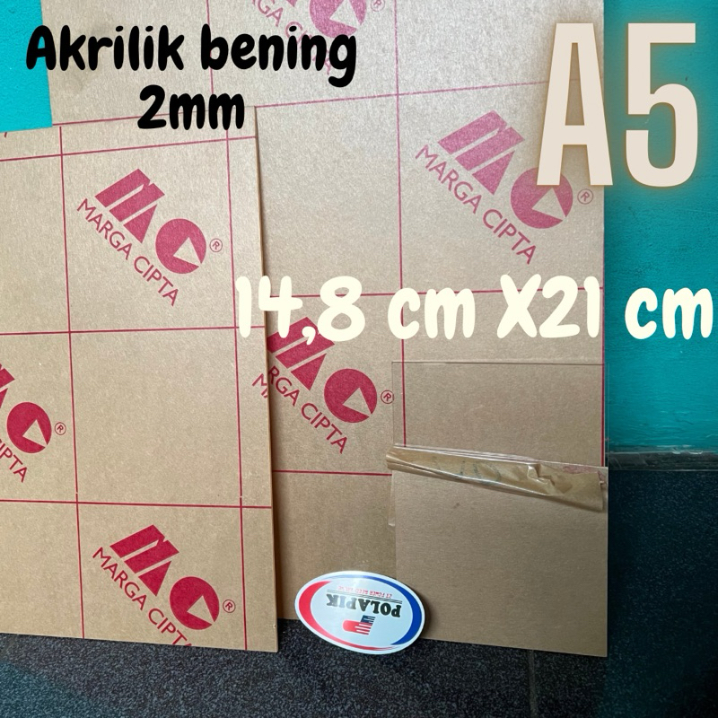 Jual Akrilik Lembaran ukuran A5 tebal 2mm Akrilik bening 2mm ukuran A5 ...