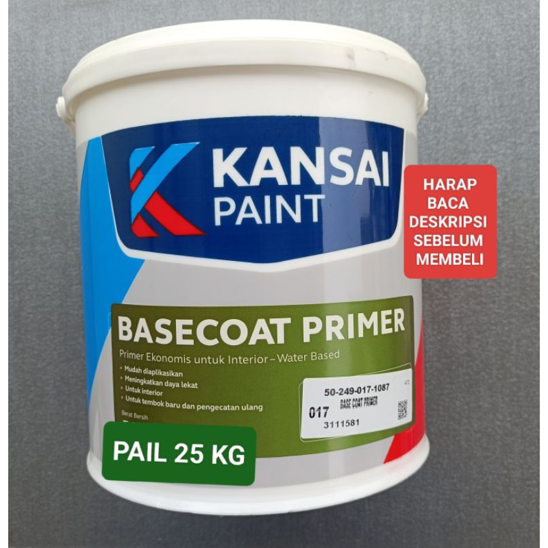 Jual Base Coat Primer Pail 25 kg Cat Dasar Tembok Ekonomis Kansai Paint ...