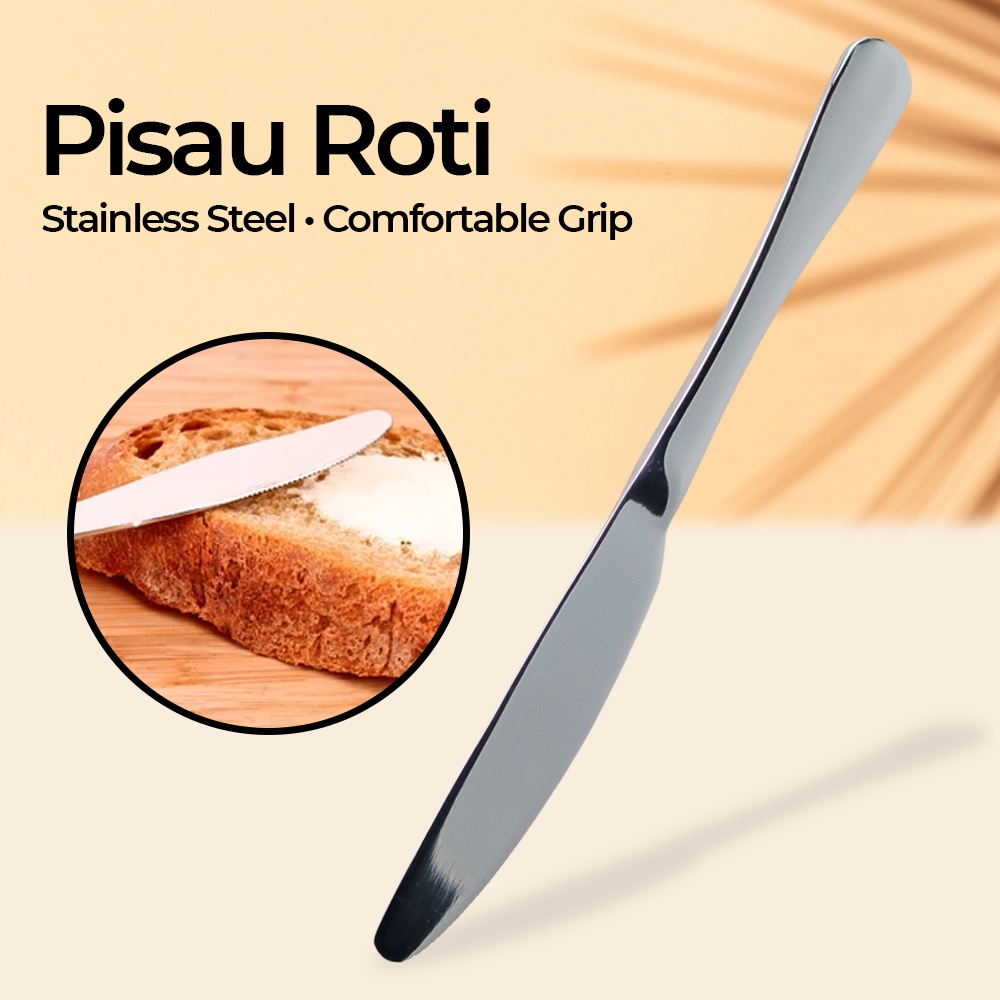 Jual ROXY Pisau Roti Dessert Bread and Butter Knife Stainless Steel ...
