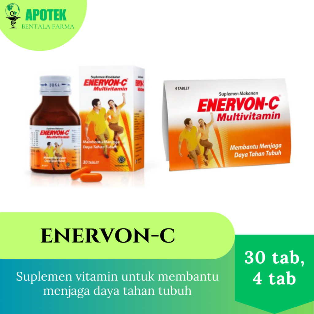 Jual Enervon-C Tablet Multivitamin Suplemen Kesehatan | Shopee Indonesia