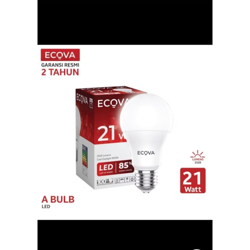Jual LAMPU LED BULB ECOVA A 21W WARNA PUTIH MURAH | Shopee Indonesia