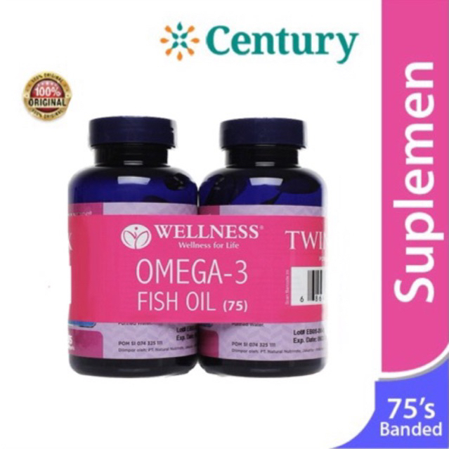 Jual Wellness Omega-3 Fish Oil @75 Caps (Buy 1 Get 1 Free) / Minyak ...