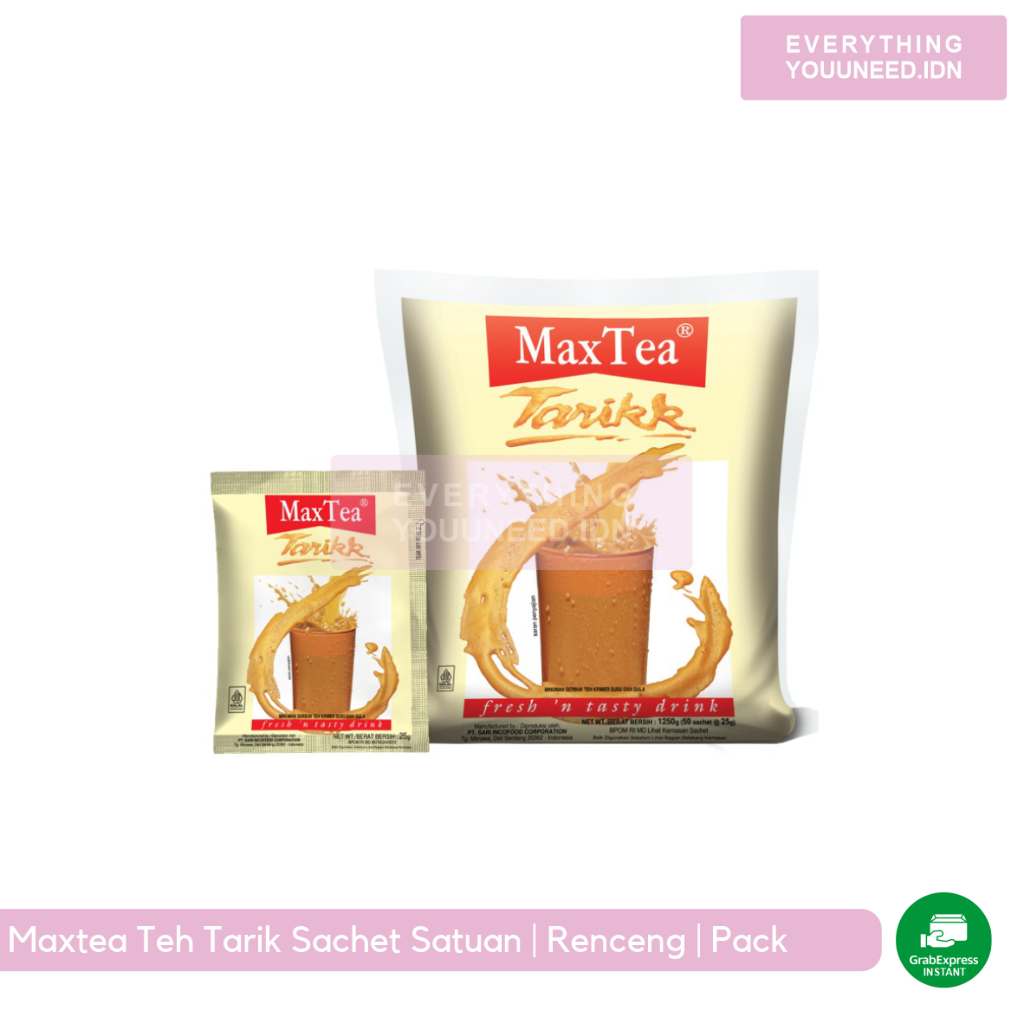 Jual Maxtea Teh Tarik Sachet Satuan | Renceng | Pack | Shopee Indonesia