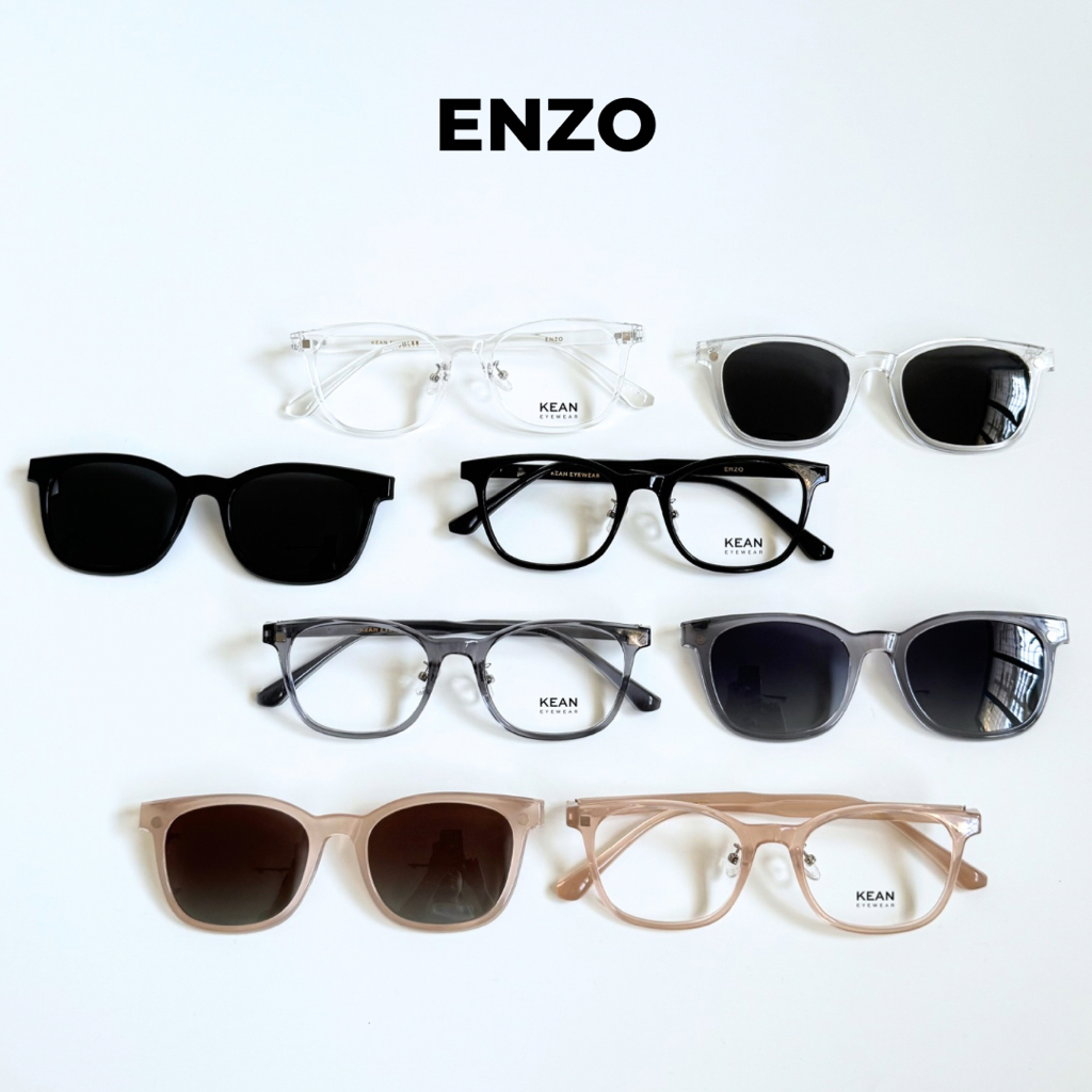 Jual KEAN ENZO - FRAME KACAMATA CLIP ON KOTAK OVAL NOSEPAD | Shopee ...