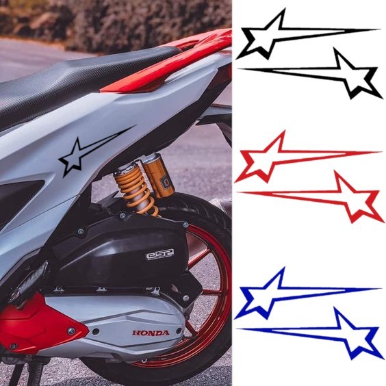 Jual Stiker Cutting Bintang V2 Variasi Motor Keren Viral Stars Logo ...