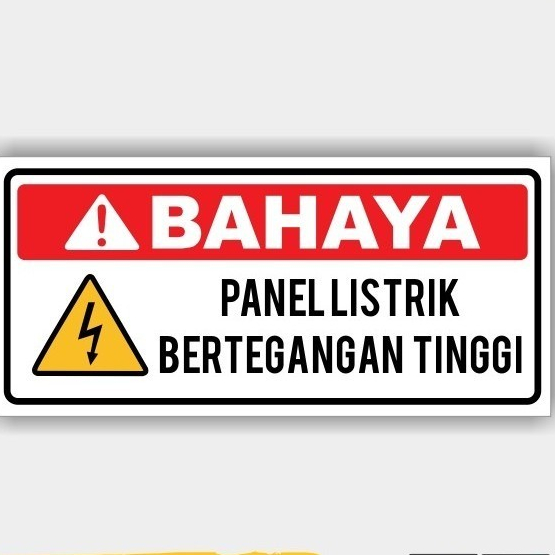 Jual Stiker Sign Bahaya Panel Listrik Tegangan Tinggi multi Sticker ...