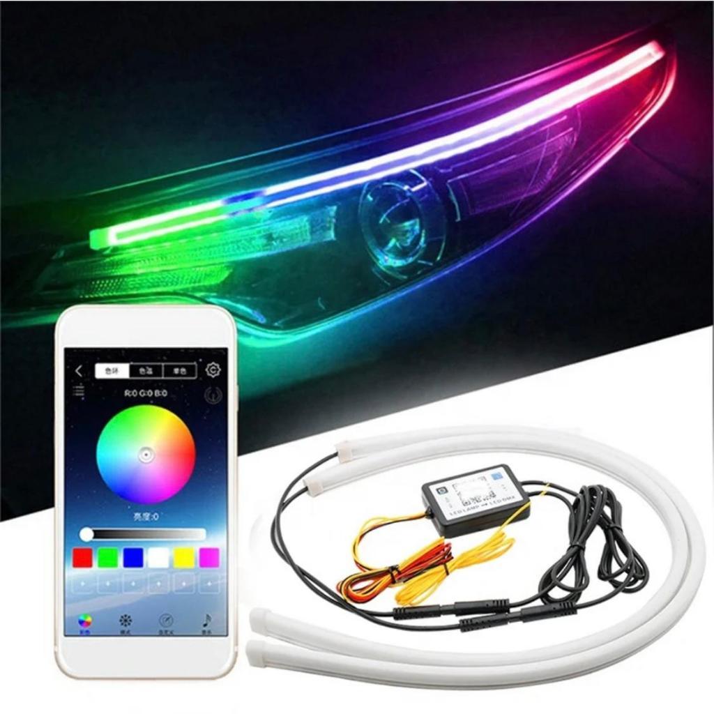 Jual Lampu LED DRL Alis Flexibel RGB Matrix 12/24V Motor Mobil Truk Led ...