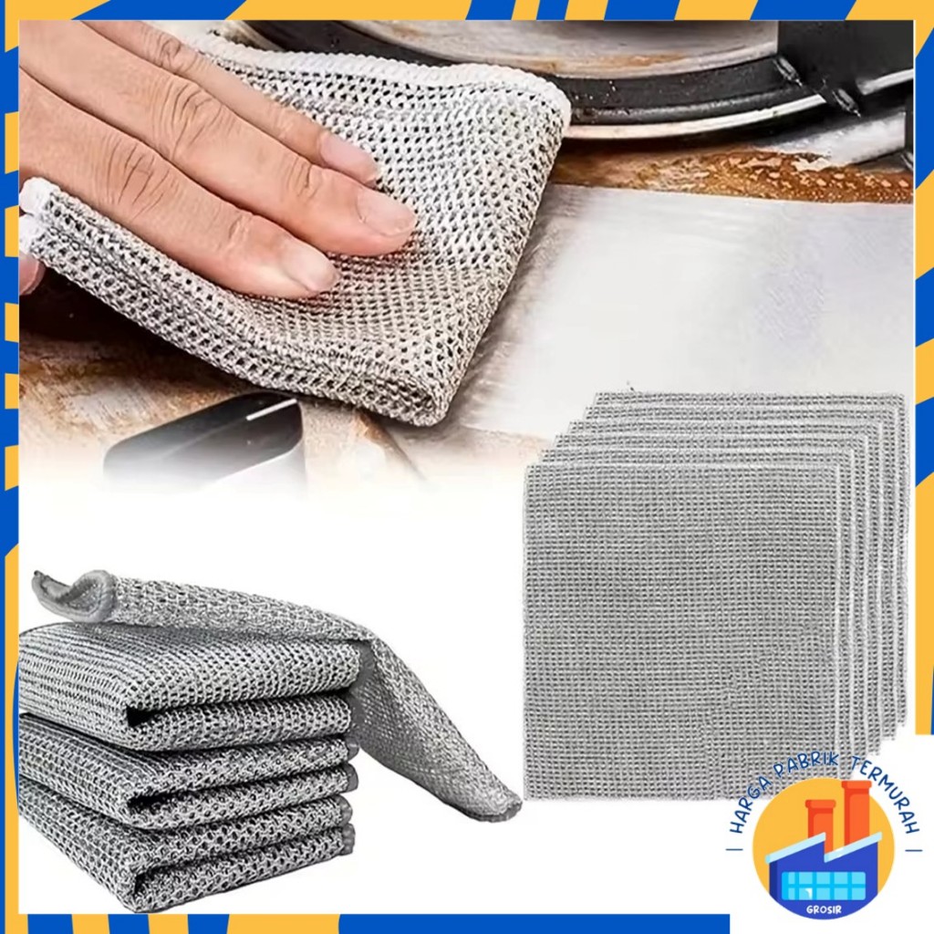 Jual HPT Kain Lap Cuci Piring Bahan Kawat Lap Minyak Kotoran Kain Lap ...