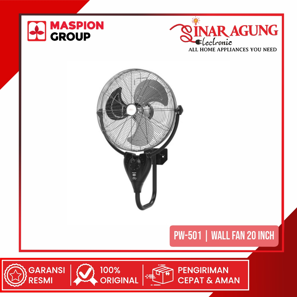 Jual MASPION PW-501 / PW501 KIPAS ANGIN DINDING 20 INCH - GARANSI RESMI ...