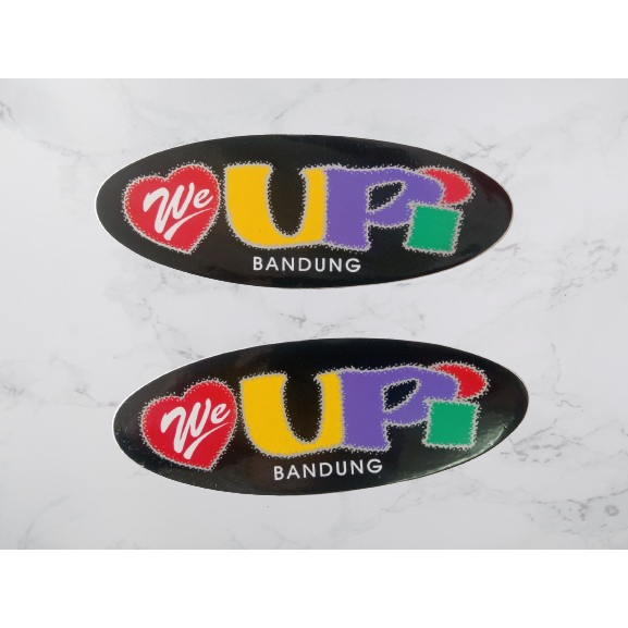 Jual Stiker / Sticker Vinyl Oval We Love UPI | Shopee Indonesia