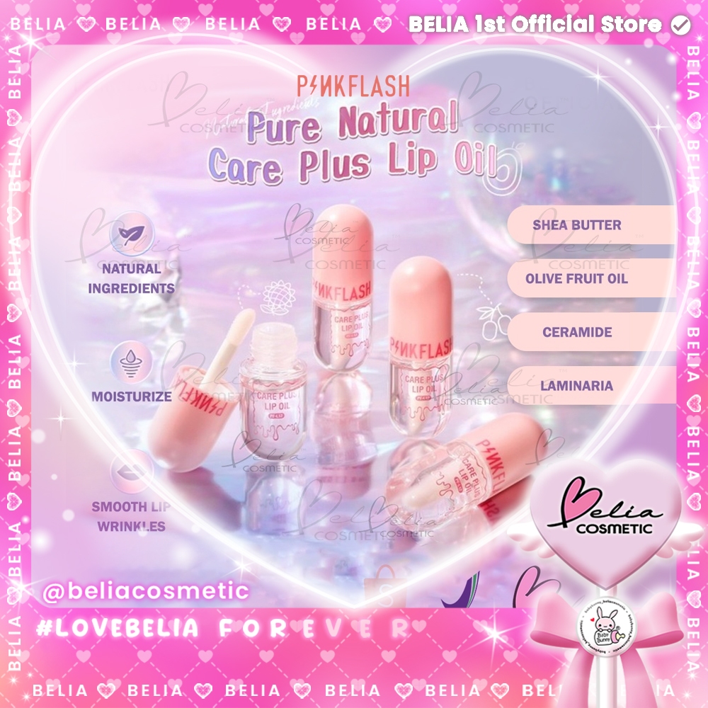 Jual BELIA PINKFLASH Care Plus Lip Oil PF-L12 | Lip Balm Lip Gloss ...