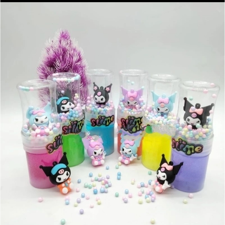 Jual Promo Slime Jelly Glitter Kuromi Botol/Mainan Anak Slime Kuromi ...