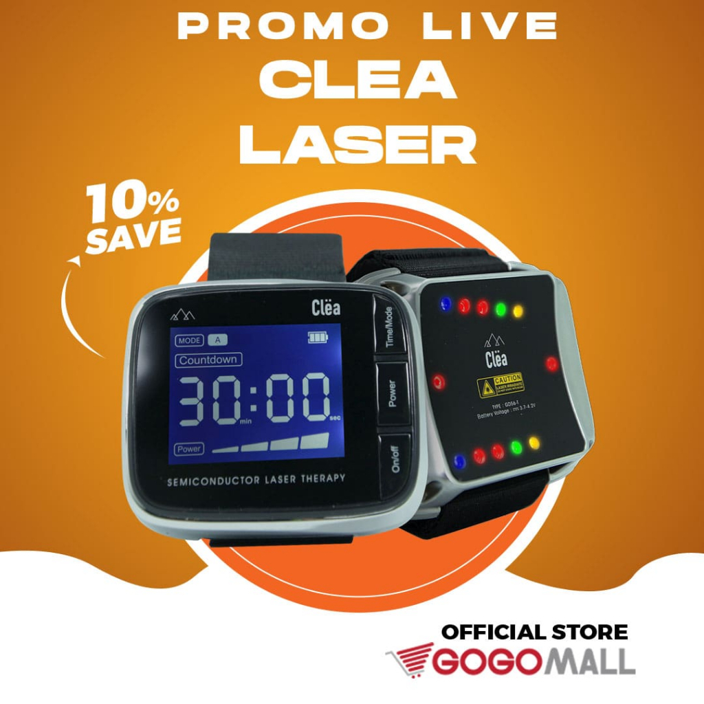 Jual (PROMO LIVE) Clea Laser Gogomall - Alat Terapi Low Level Laser 12 ...