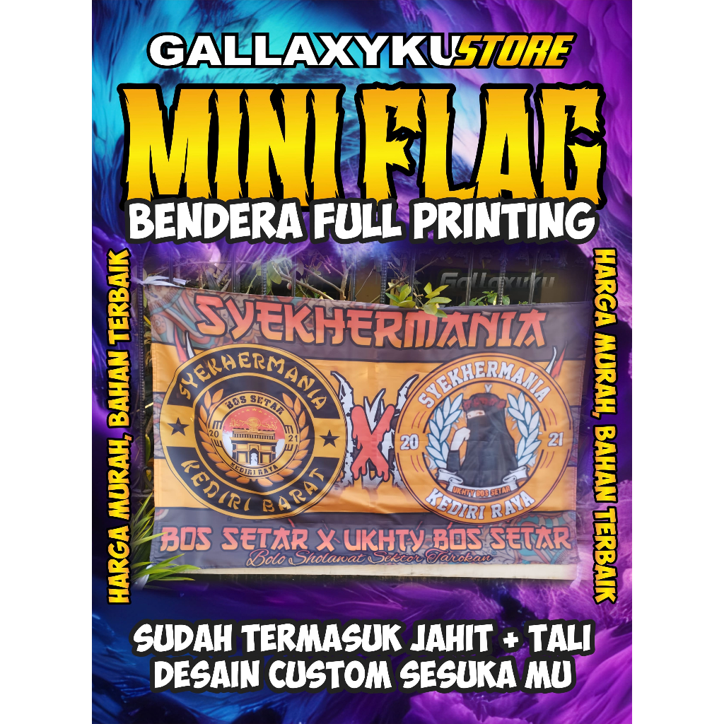 Jual PROMO GALLAXY FAIR BENDERA MINIFLAG/BENDERA KECIL DESAIN BEBAS ...