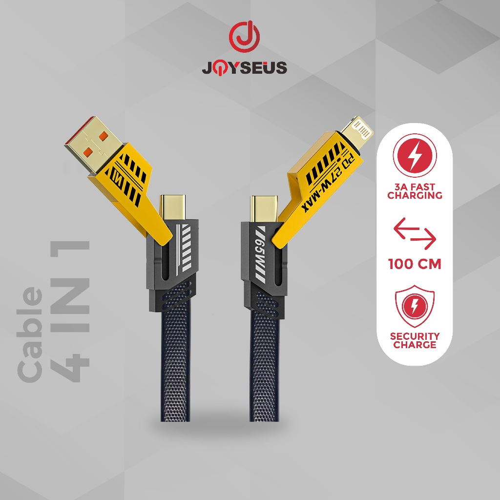 Jual Joyseus Kabel Data 4 in 1 Fast Charging HP Kabel Casan 4in1 Tipe C ...