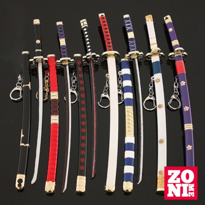 Jual ZONIME Mainan Miniatur Pedang Zoro Anime One Piece Pajangan ...