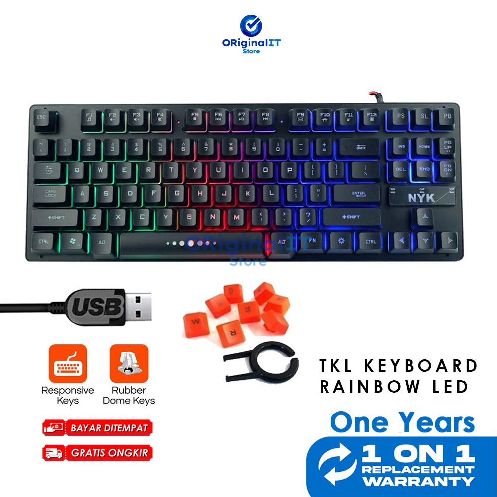 Jual Keyboard Gaming TKL RGB K01 | Shopee Indonesia