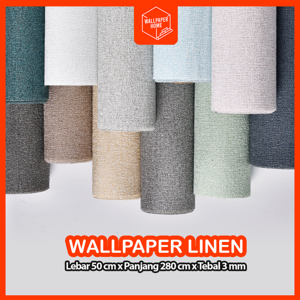 Jual Wallpaper Home - Wallpaper Linen Satu Roll Sticker Dinding ...