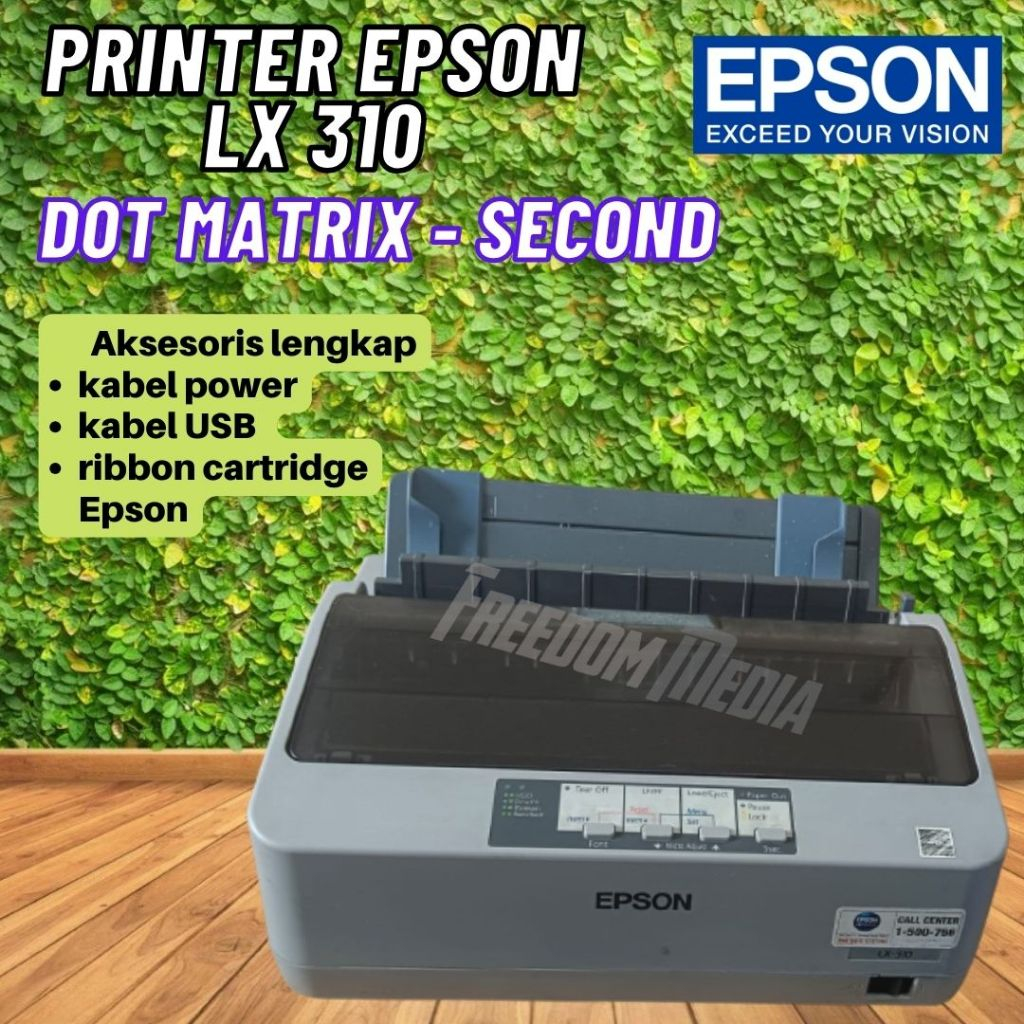 Jual Printer Dot Matrik Epson LX310 LX 310 - Printer second | Shopee ...