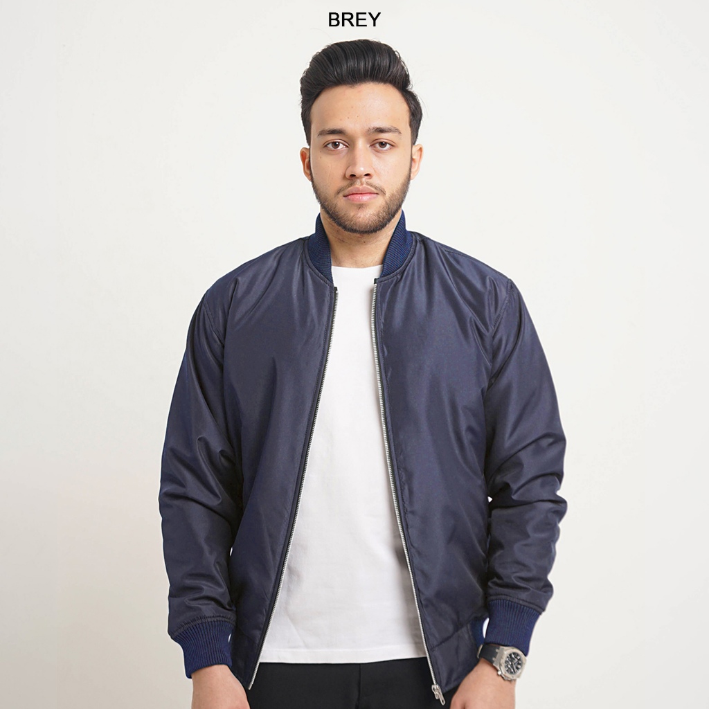 Jual Jaket Pria Bomber Original Navy Jacket Parasut Windbreaker Cowo ...