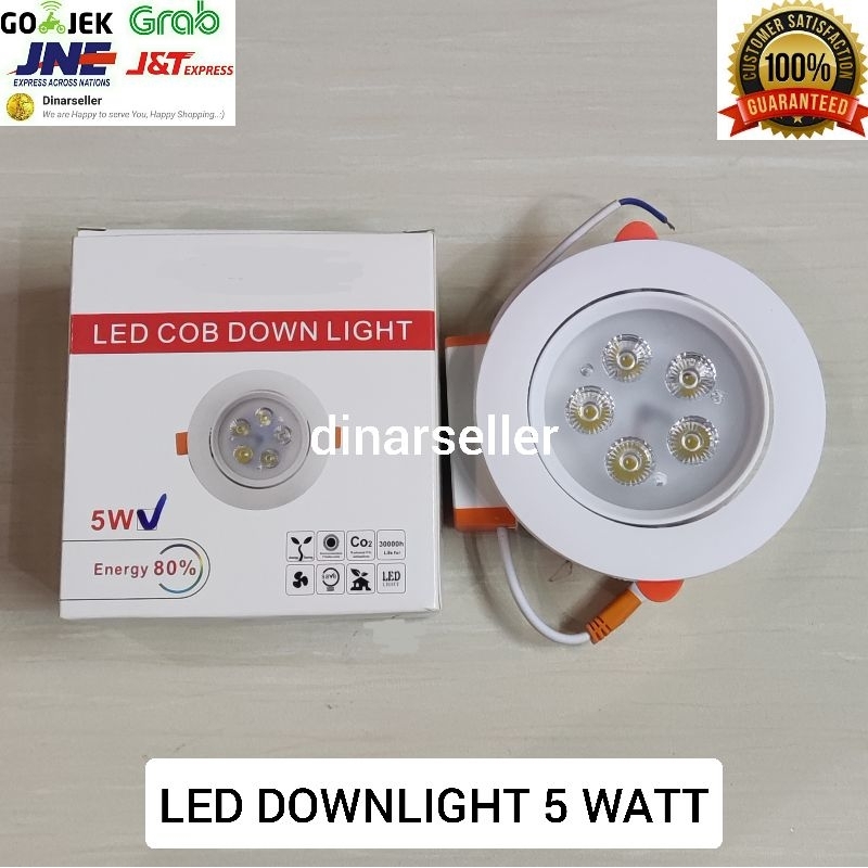 Jual LAMPU DOWNLIGHT LED 5 WATT SPOTLIGHT | Shopee Indonesia
