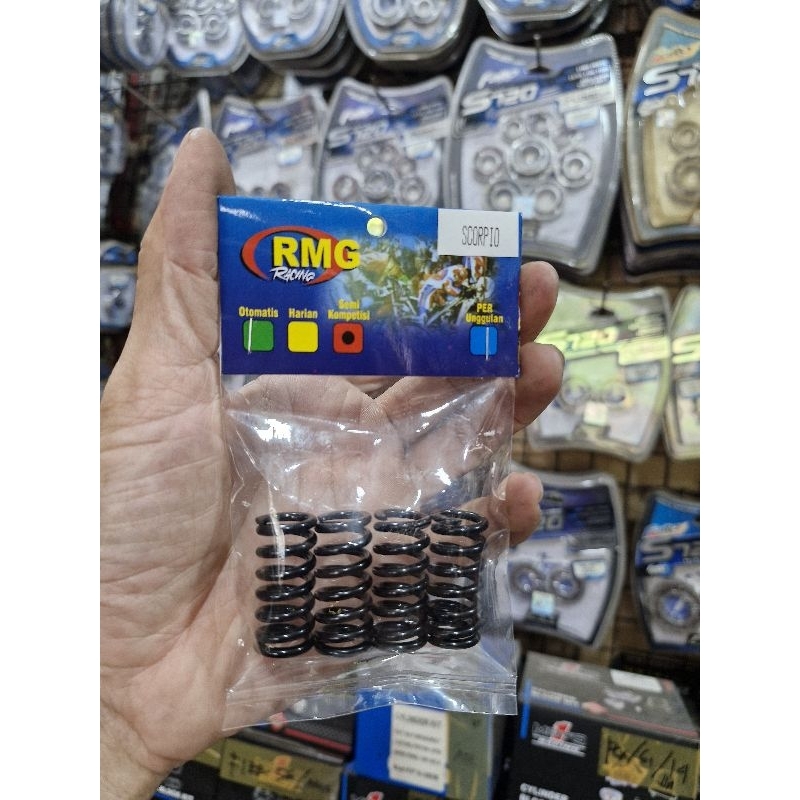 Jual Per pir kopling RMG YAMAHA SCORPIO SET 4 BIJI merah red semi ...