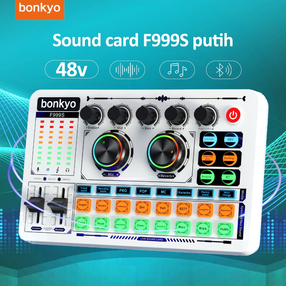 Jual Bonkyo F999S 48v SoundCard Bluetooth compatible External Wireless ...