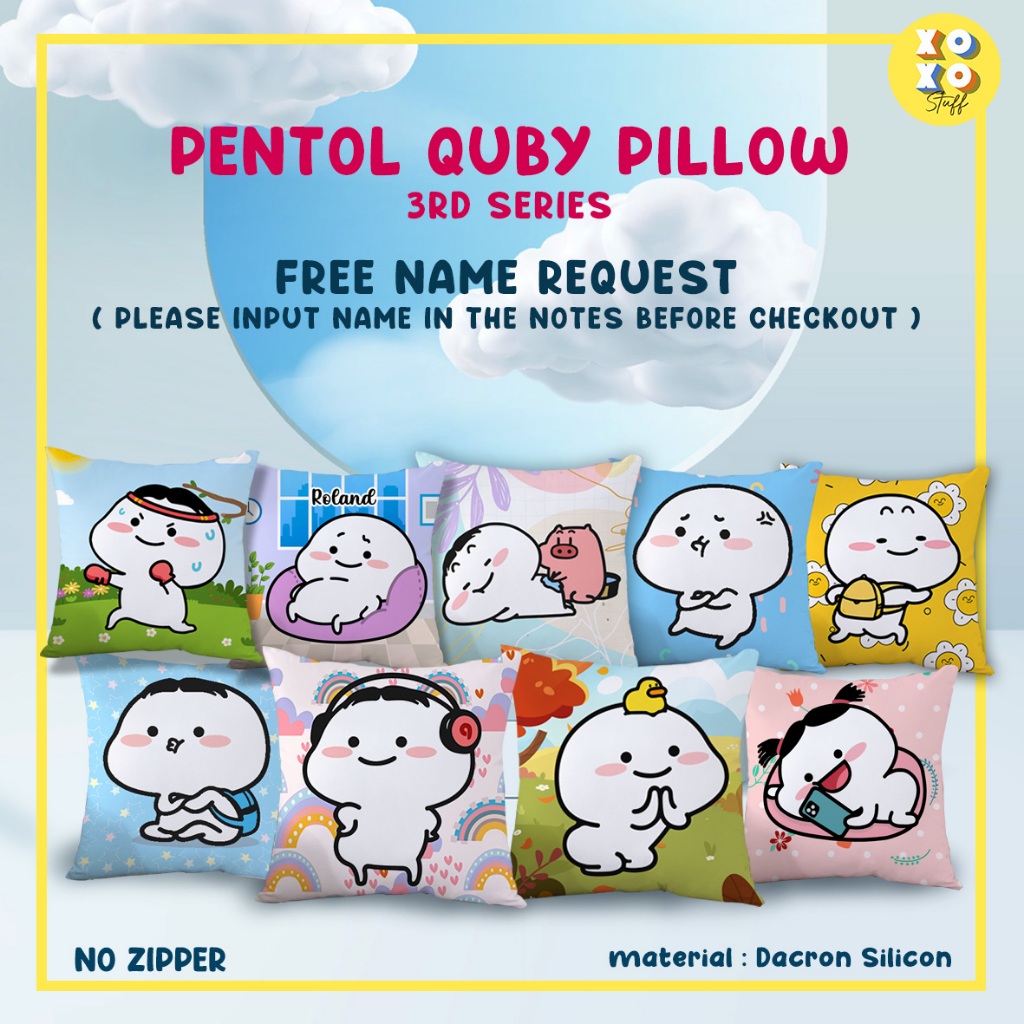 Jual Bantal Sofa Quby Pentol 3rd SERIES (PO 7 hari) 2 sisi beda design ...