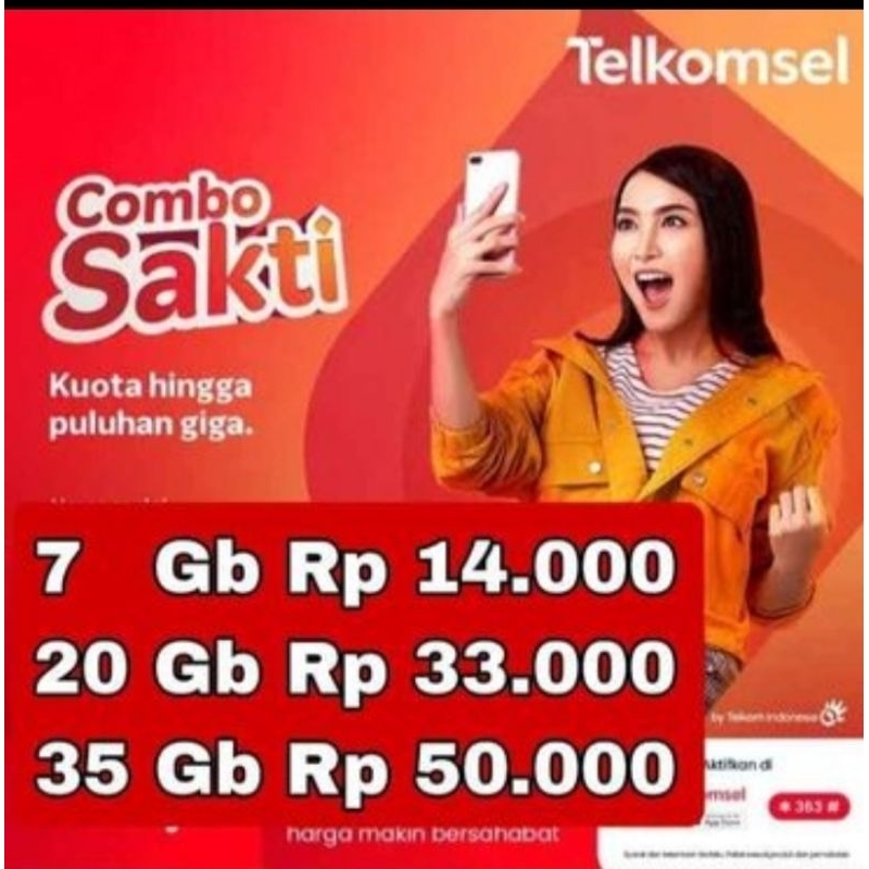 Jual Kartu Sakti Telkomsel 7gb/20gb/35gb | Shopee Indonesia