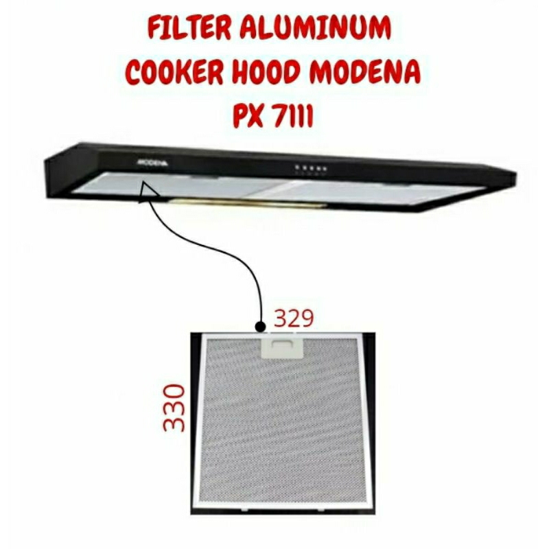 Jual Filter Alumunium Cooker Hood Modena PX7111 ( 329 X 320 ) | Shopee ...