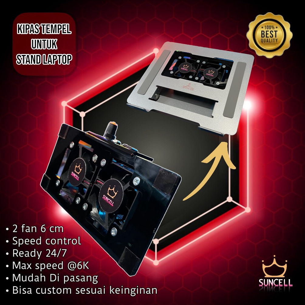 Jual KODE T67X kipas suncell Fan Tempel untuk laptop stand jamin adem dan silent | Shopee Indonesia