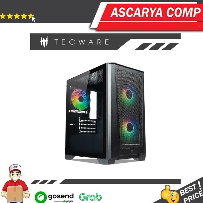 Jual KODE N64H TECWARE EDGE M2 PRO High Airflow Gaming mATX Case Casing ...