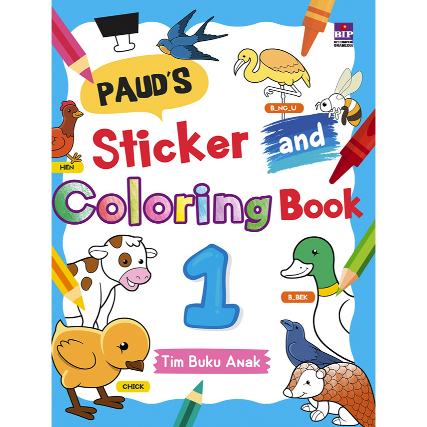 Jual PAUD's Sticker And Coloring Book 1 - Tim Buku Anak | Shopee Indonesia