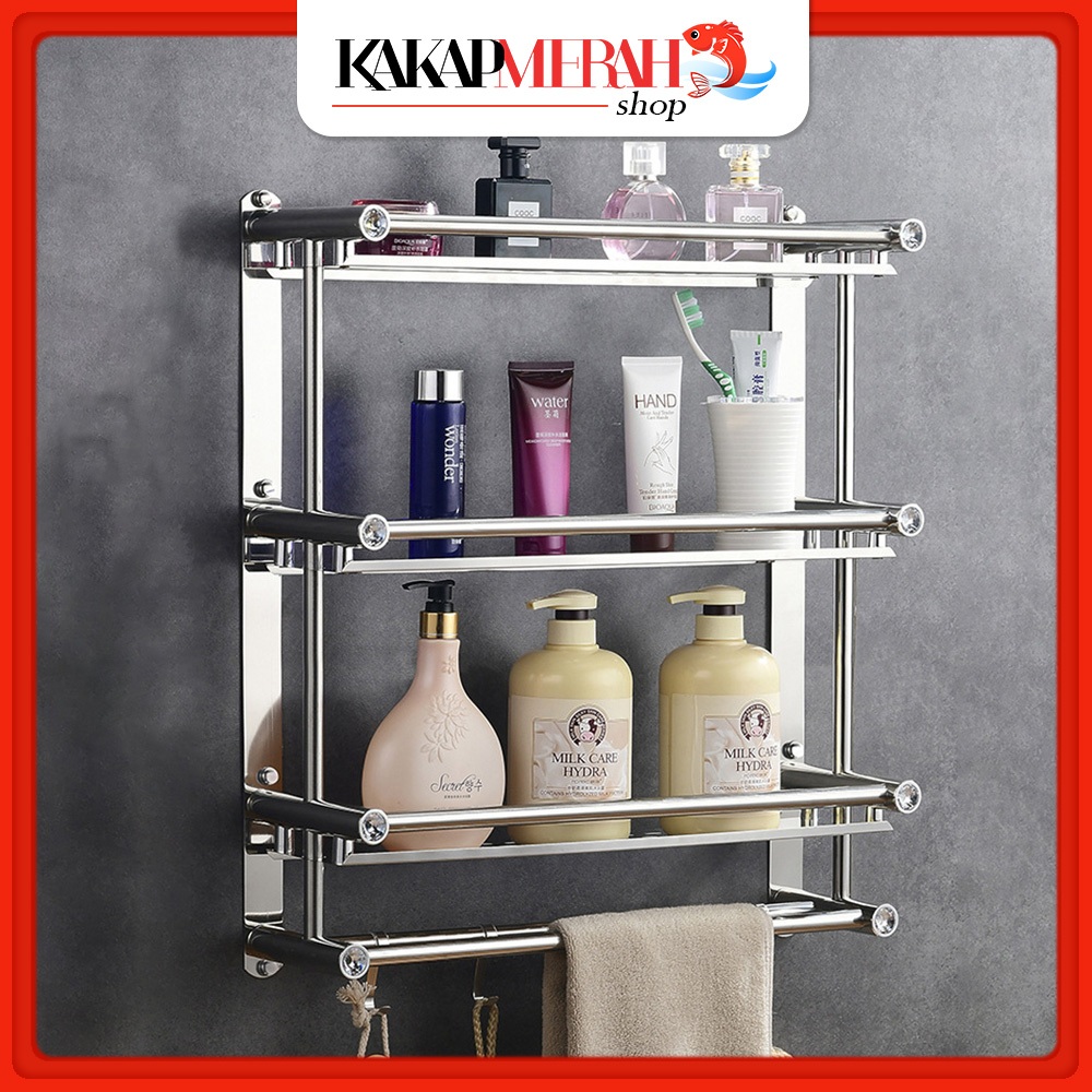 Jual Rak Sabun Kamar Mandi Tempat Sabun Shampoo Handuk Gantungan ...