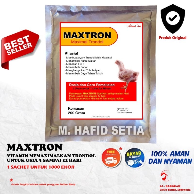 Jual MAXTRON Suplemen Ayam / Vitamin Ayam / Penggemuk Ayam / Penambah ...
