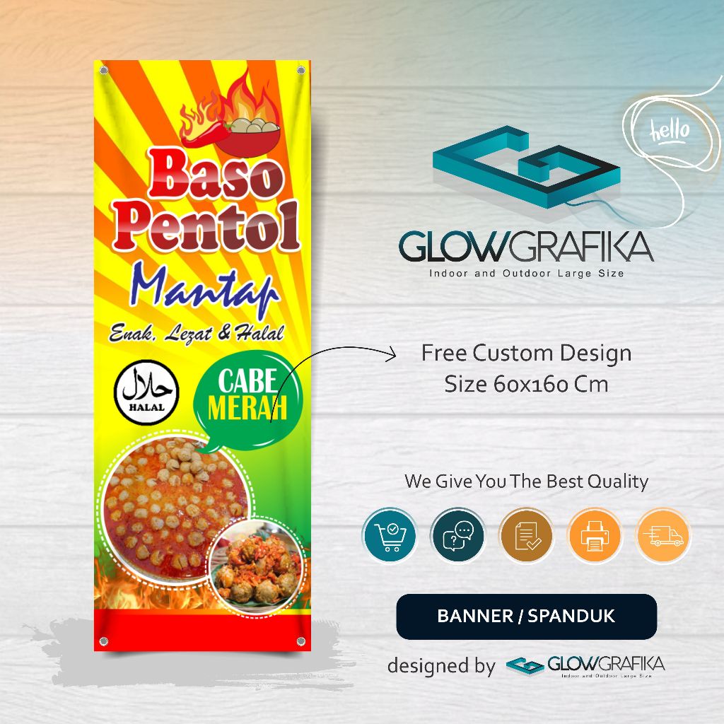 Jual Cetak Spanduk Banner Baso Pentol Mantap | Shopee Indonesia
