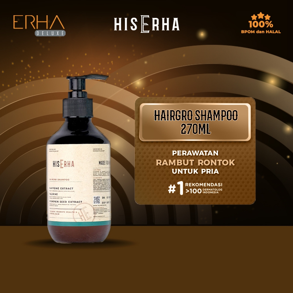 Jual HIS ERHA Hairgrow Shampoo - Shampo Penumbuh Rambut Rontok Pria 270 ...