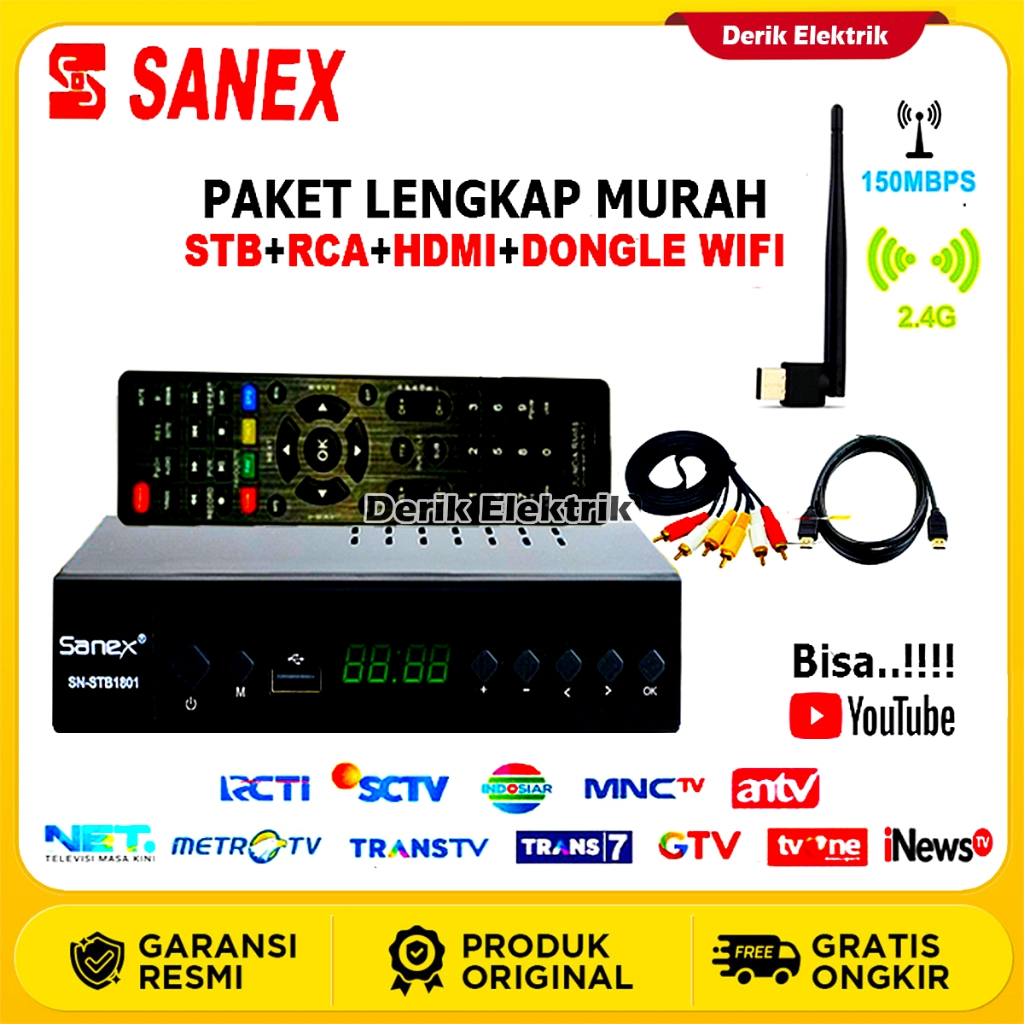 Jual SANEX SET TOP BOX TV DIGITAL DVBT2 STB UNTUK TV TABUNG LED ...
