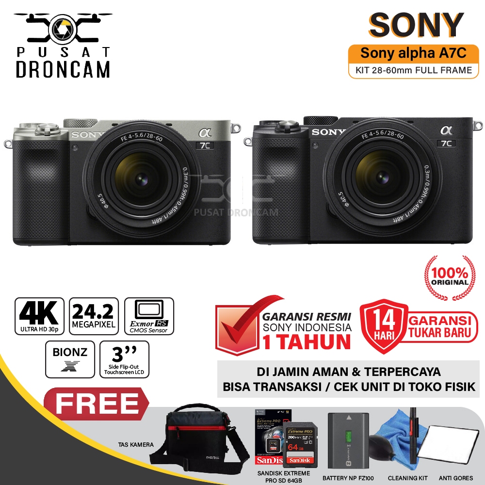 Jual Sony Alpha A7C Kit Lens FE 28-60mm A7 C Camera Mirrorless Sony | Shopee Indonesia