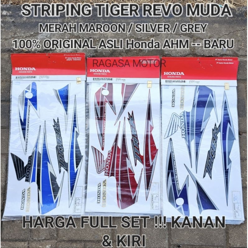 Jual Striping Stiker Sticker TIGER REVO Tahun Muda Original Asli AHM ...