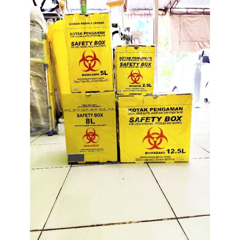 Jual Safety Box / Kotak Sampah Medis / Limbah Medis / Biohazard ...