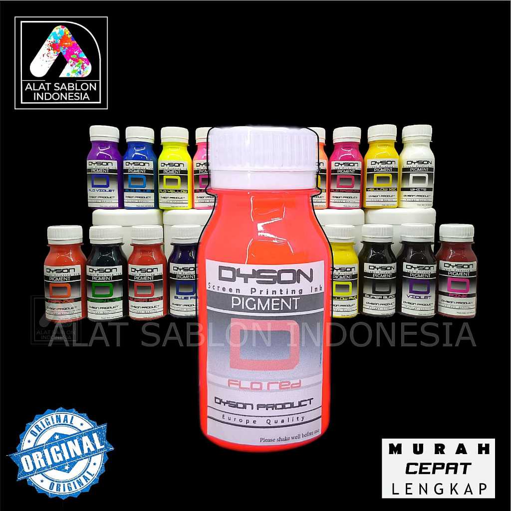 Jual BIANG WARNA SABLON MERAH STABILO PIGMEN DYSON FLO RED 100GR ...
