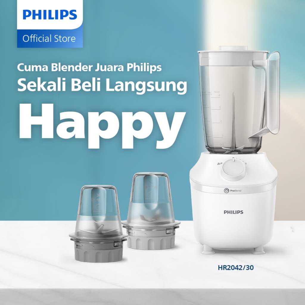 Jual Philips Blender 3000 Series - HR2042/30 Kapasitas 1L (Putih ...