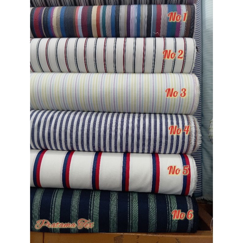 Jual Kain Kemeja Kantoran Motif Salur / Kain Kemeja Katun Gizza Salur ...