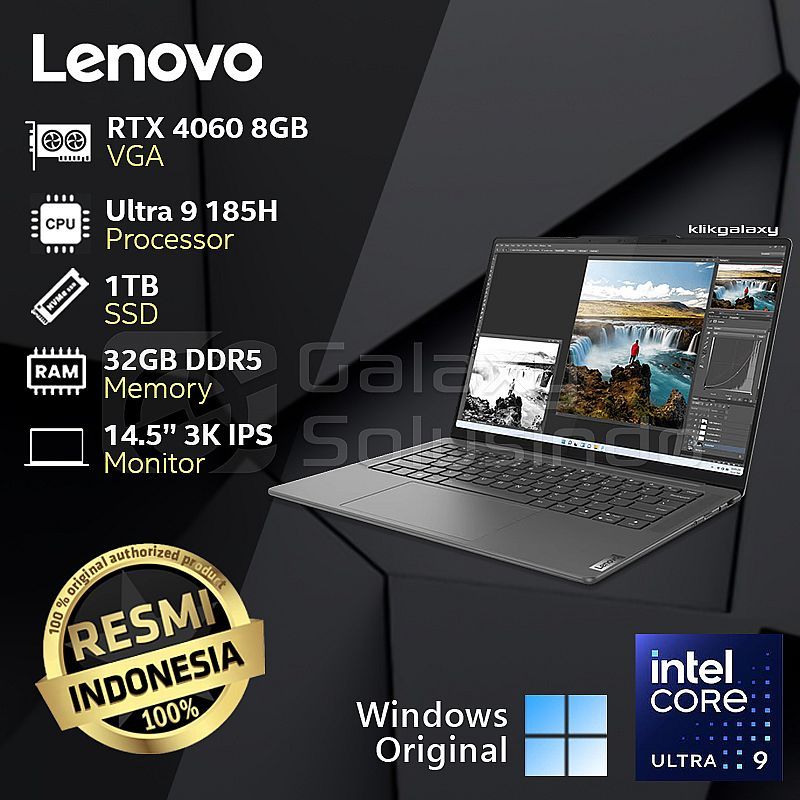 Jual LENOVO YOGA PRO 7 14IMH9-15ID - RTX4060 Intel Ultra 9-185H 1TB SSD 32GB RAM - Notebook ...