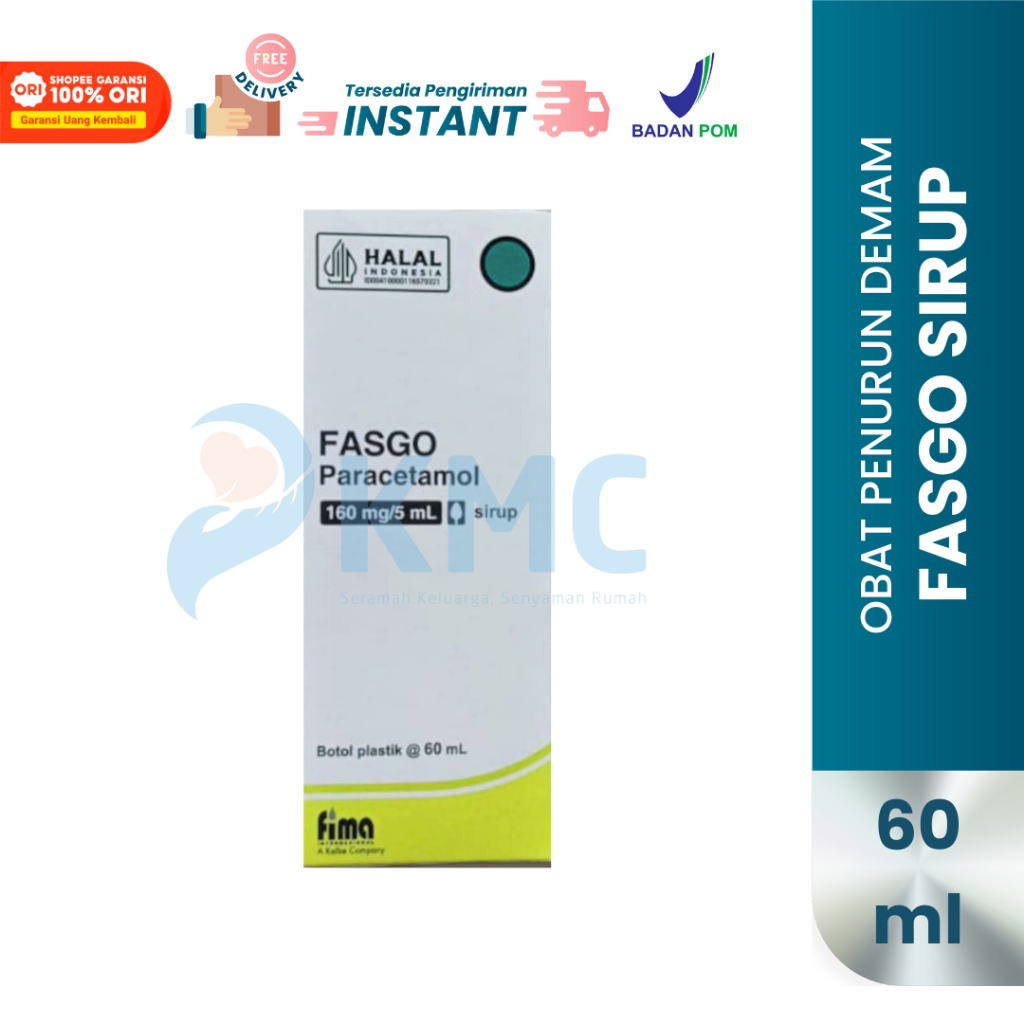 Jual Fasgo Syrup 60ml Paracetamol Penurun Demam | Shopee Indonesia