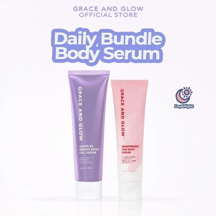 Jual GRACE AND GLOW Body Serum Day and Night - White-B3 Bright Body Gel Serum untuk Malam ...